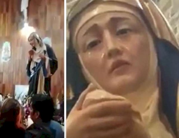 Captan a figura de la Virgen María llorando durante misa | La Opción de ...